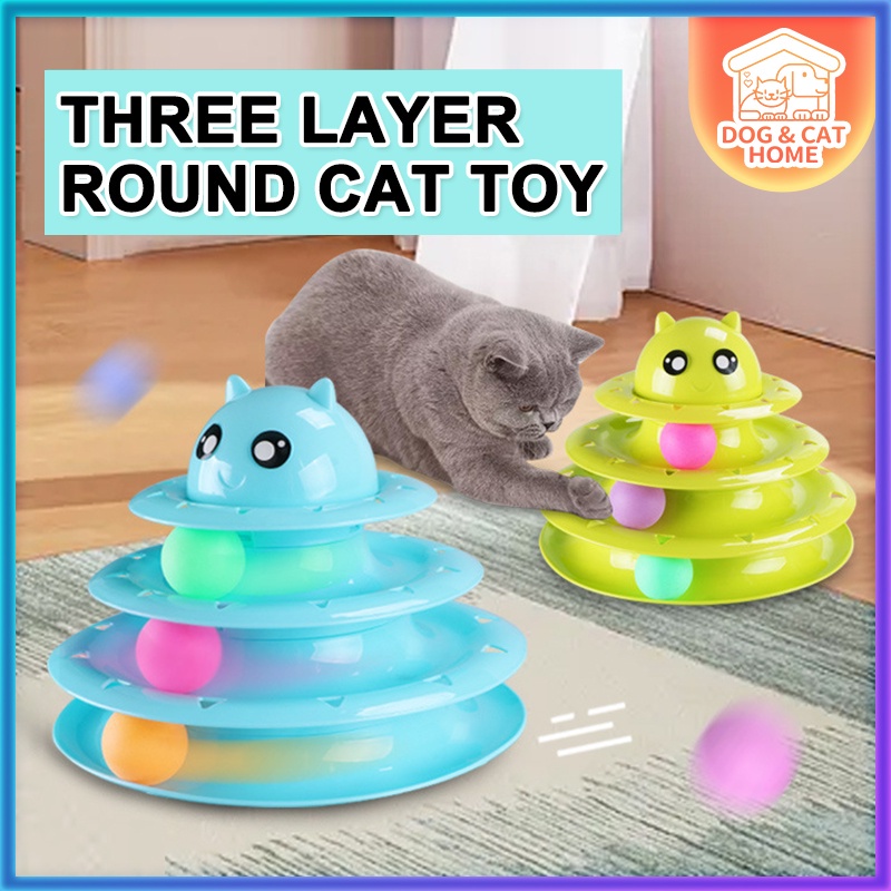 Cat Toy Cat Intellectual Track Tower Furniture Cats Turntable Tower ...