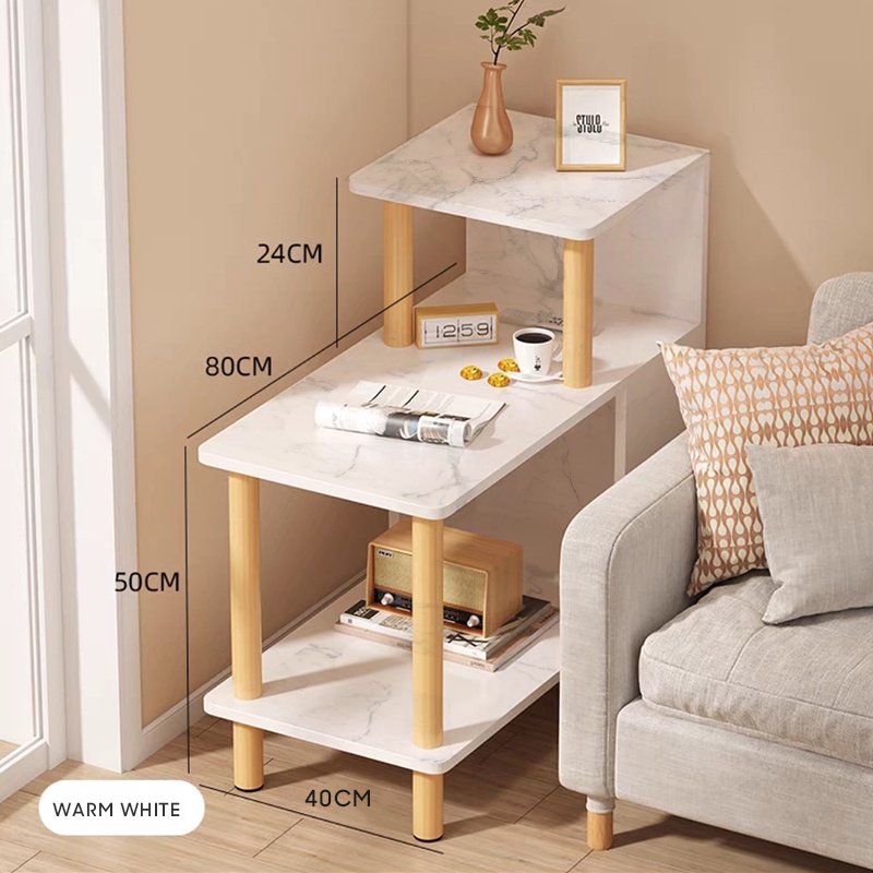 COD 3-Tier Side Table Nordic style Bedside Cabinet Coffee table Veneer ...