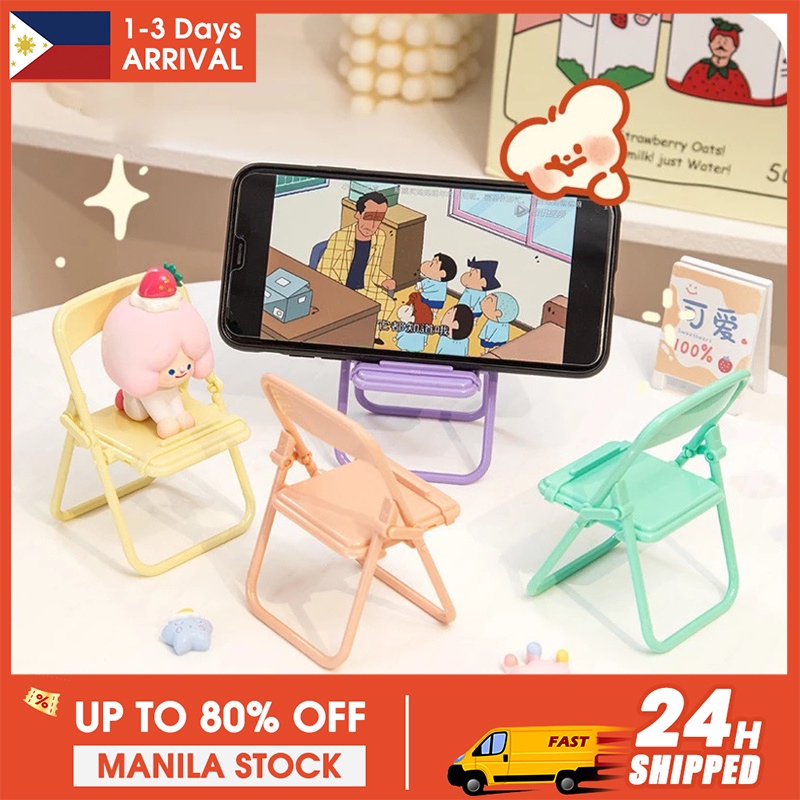 Universal Mobile Tablet Holder Mini Folding Chair Stand Table Cell ...