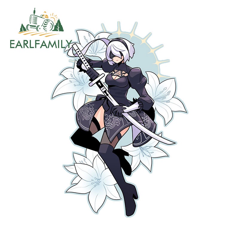 EARLFAMILY 13cm x 9.1cm NieR:Automata 2B Car Sticker Personality ...