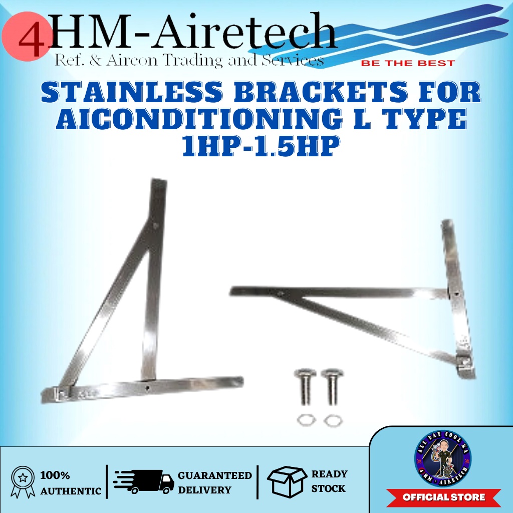 FOURHM Aircon bracket L TYPE Stainless NO KALAWANG for 1.0-1.5 HP ...