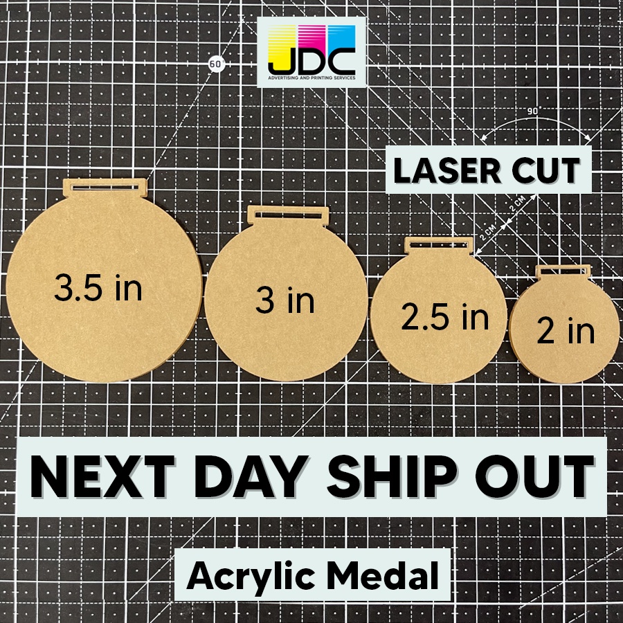 [10 PCS] Blank Acrylic Medal Clear Laser Cut 2mm / 3mm Thickness ...
