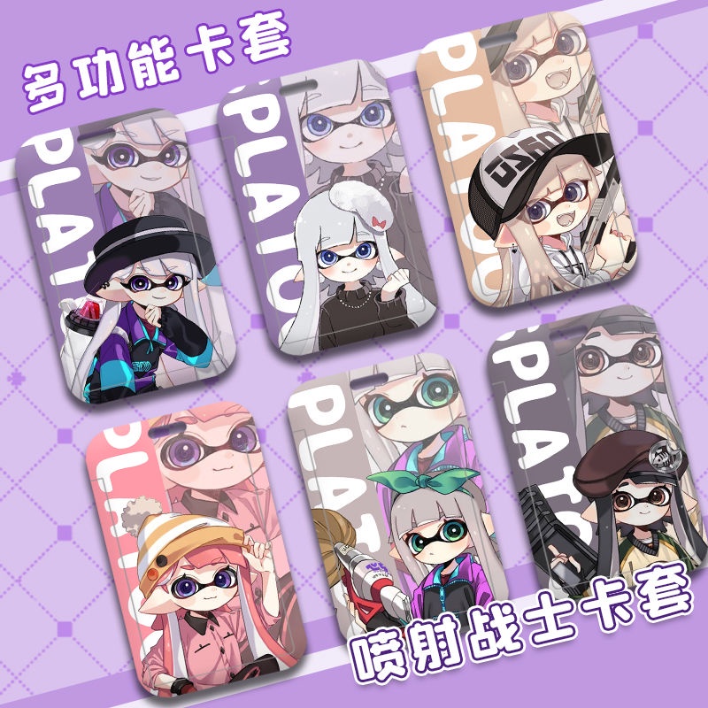 Anime Cartoon Splatoon 3 Student School ID Card Cover Bus Card Metro ...