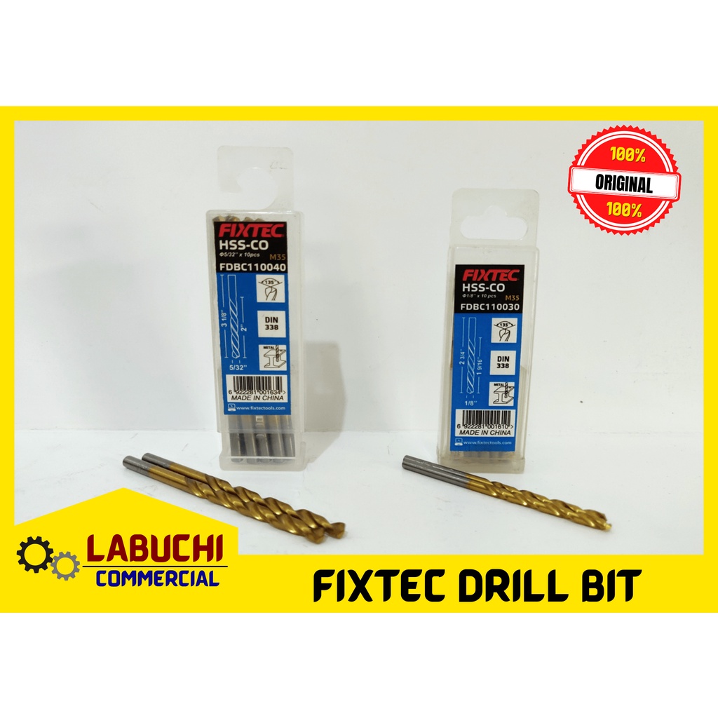 DRILL BIT FOR STEEL 1/8, 5/32 | FIXTEC BRAND | Shopee Philippines