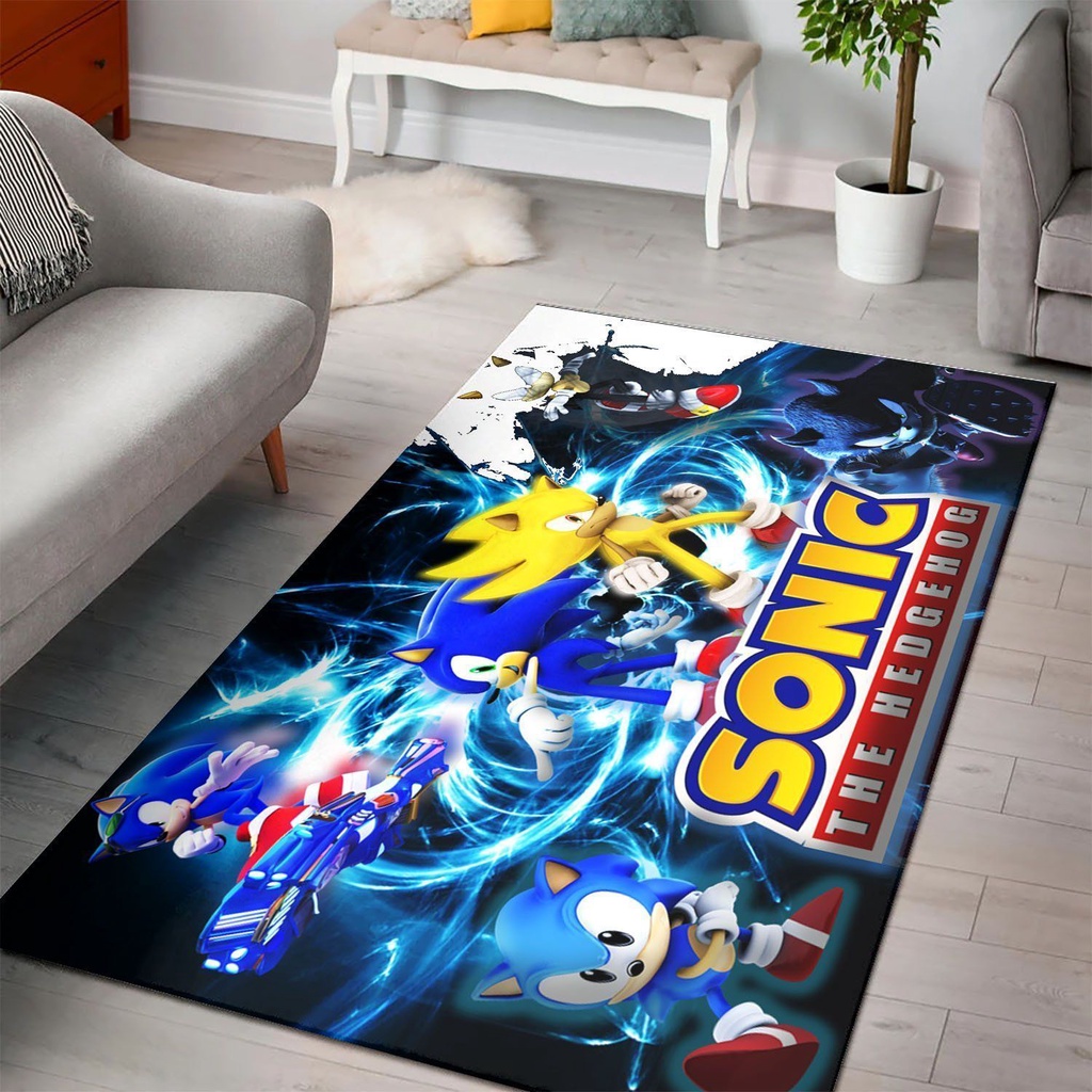 CLOOCL Cartoon Sonic The Hedgehog Pattern Rug 3D Printing Living Room ...