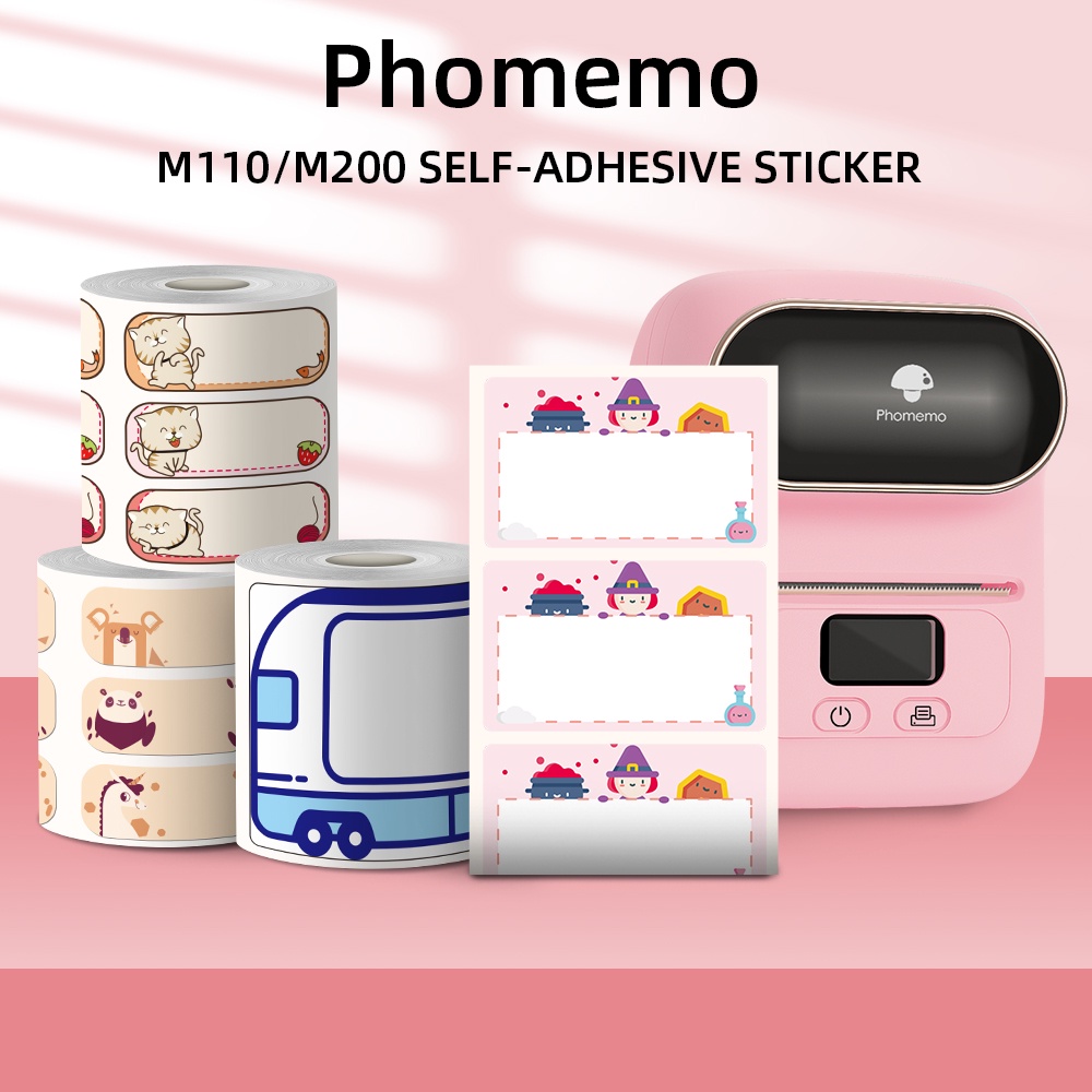 Phomemo Name Pattern Series Self-Adhesive Labels Paper for Phomemo M110 ...