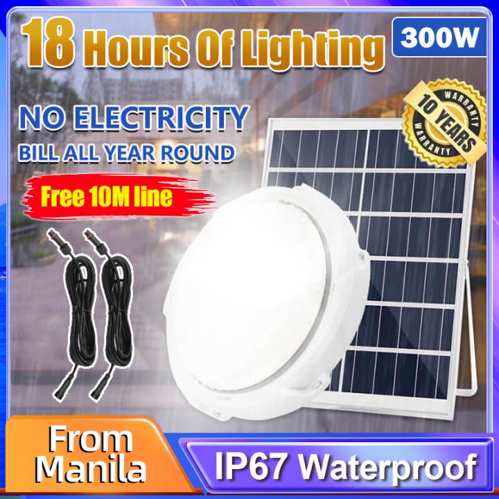 Solar Ceiling Light 60-300W Solar Light IP67 Waterproof Solar Spotlight ...
