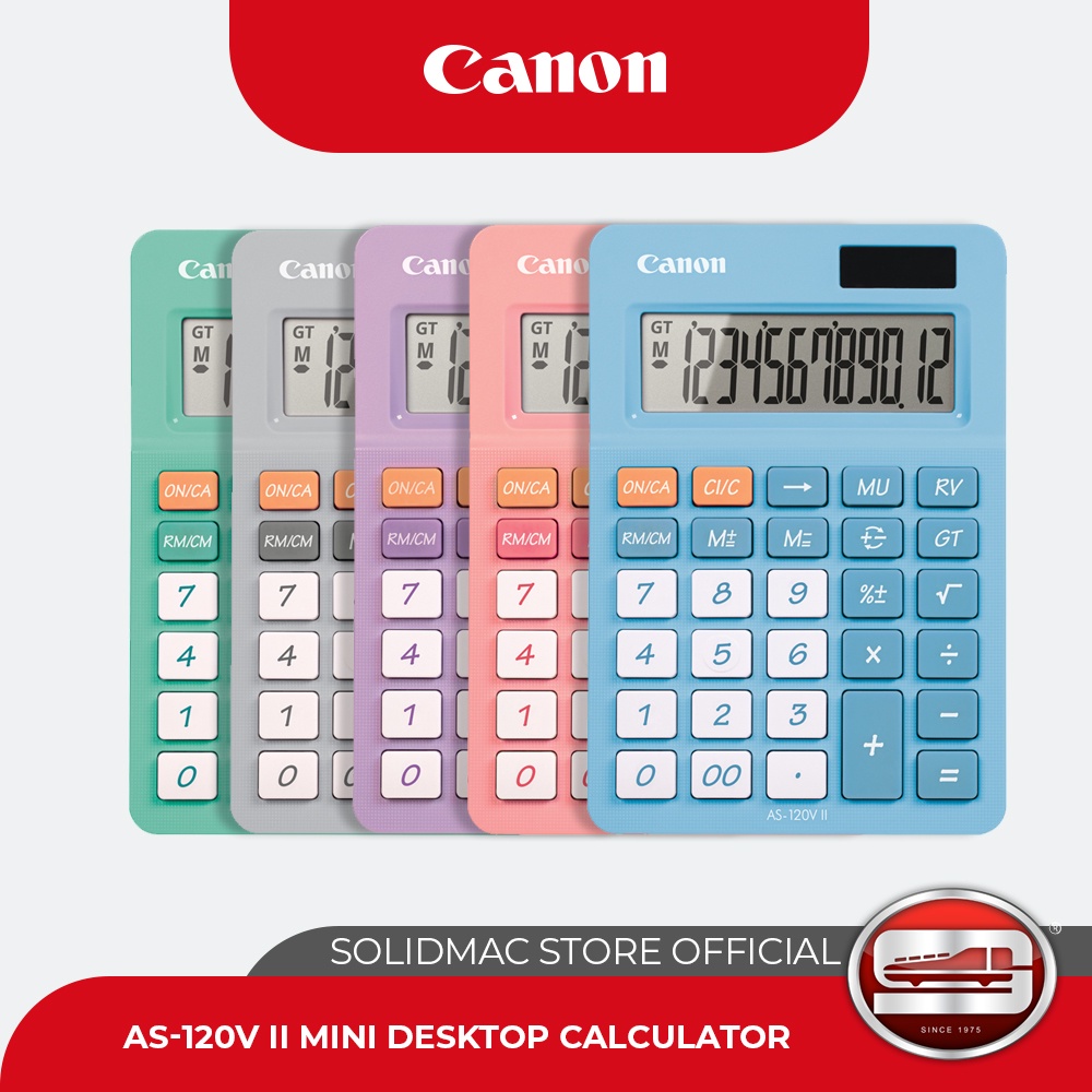 Canon AS-120V II Dual Power Desktop Calculator | Shopee Philippines
