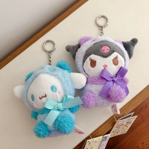 Keychain 14cm Kuromi Plush Toys Korea Cute Doll Pendant Plush Toy Key ...