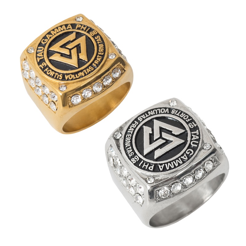 Stainless Steel Fashion Jewelry Tau Gamma Phi Ring Size 7-13 | Shopee ...