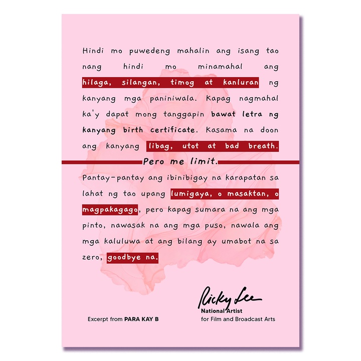 Ricky Lee Postcard - Para Kay B 2 | Shopee Philippines