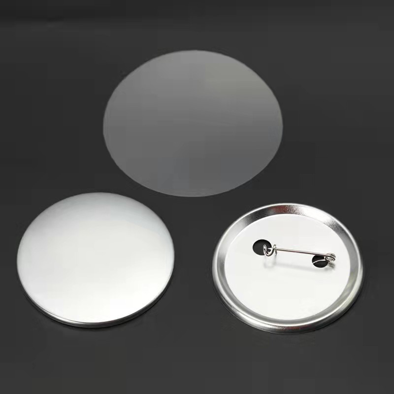 100pcs 44mm metal back button badge blank material pin button badge ...