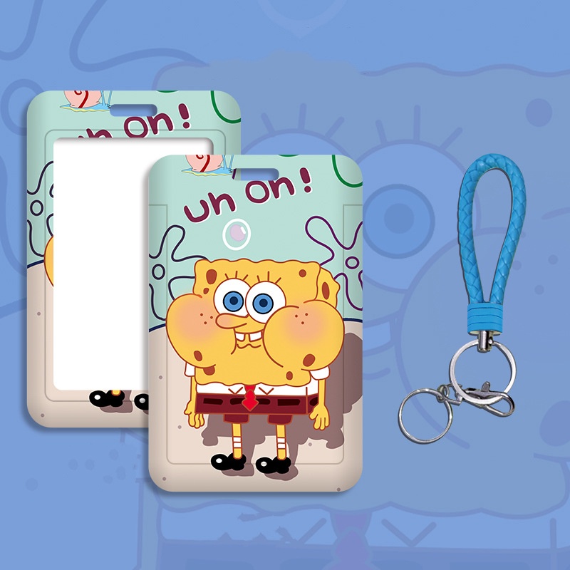 Spongebob cartoon business card box card lanyard badge ID card holder ...