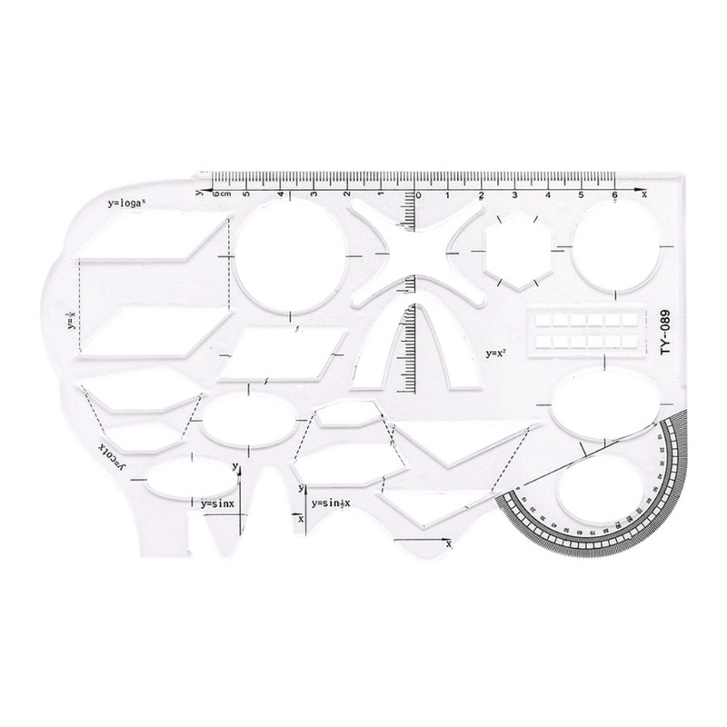 Stat 1 Set Geometric Drawing Template Measuring Ruler for Drawing ...
