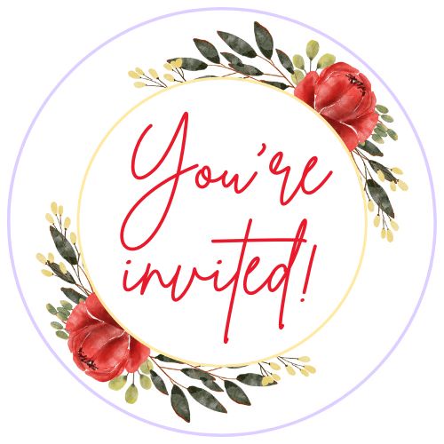 54 pcs You Are Invited Stickers Invitation Seals for Wedding Birthday Baptism Save the Date ...