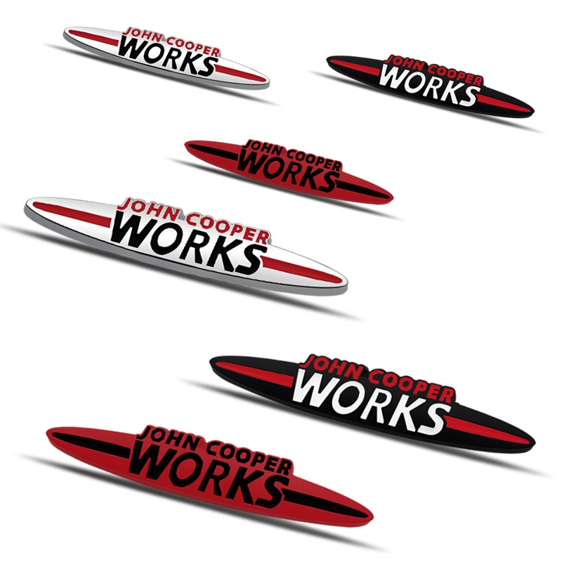Metal Car Sticker JCW Badge Trunk Body Emblem Decal Front Grille For ...
