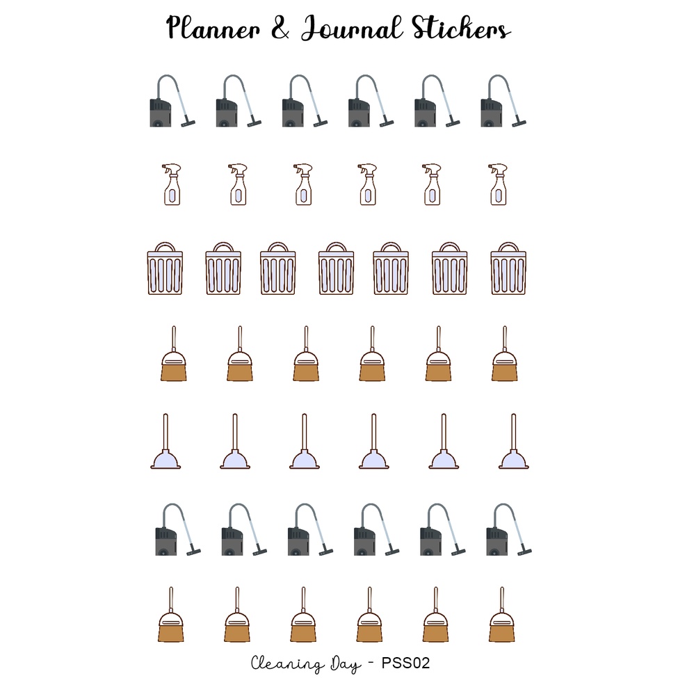 Journal Planner Bujo Deco Sticker, Icon Deco Sticker, Functional ...