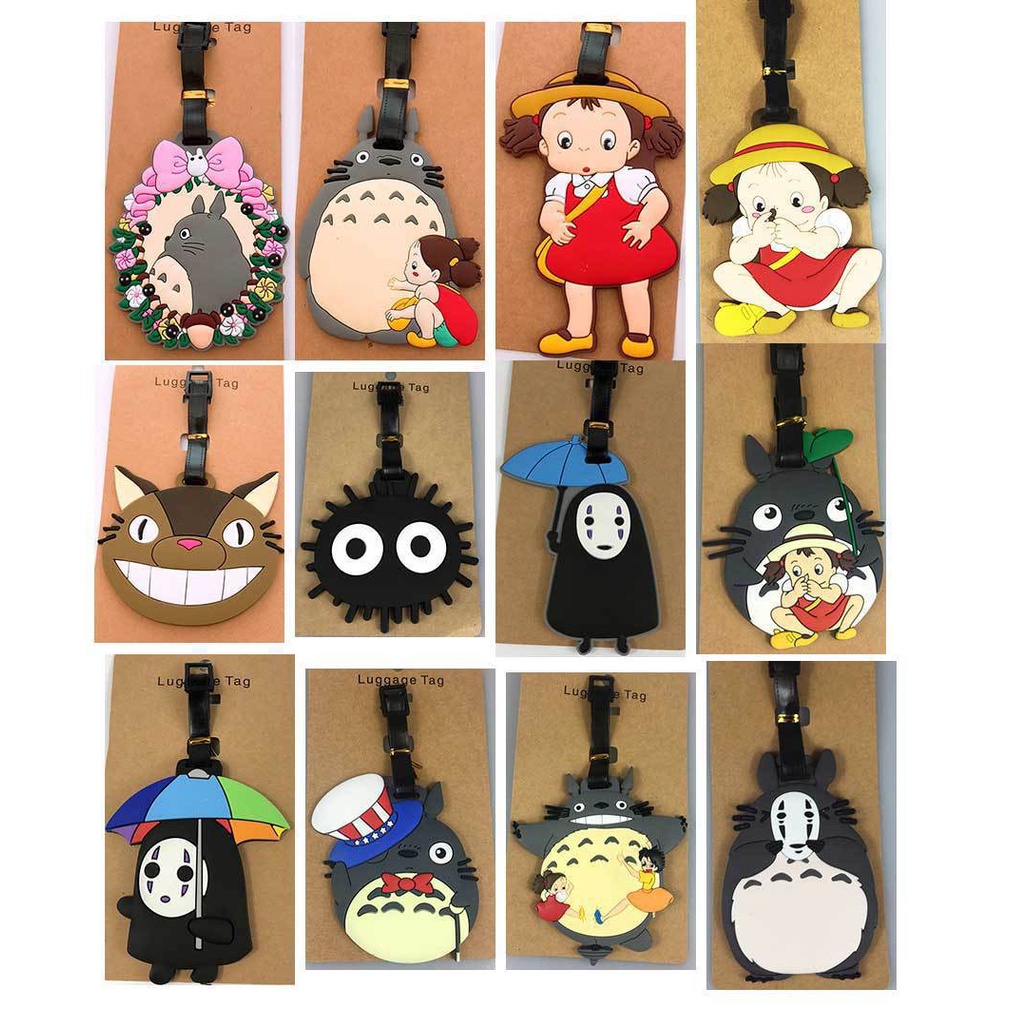 Hayao Miyazaki My Neighbor Totoro Luggage Tag Spirited Away Coal ...