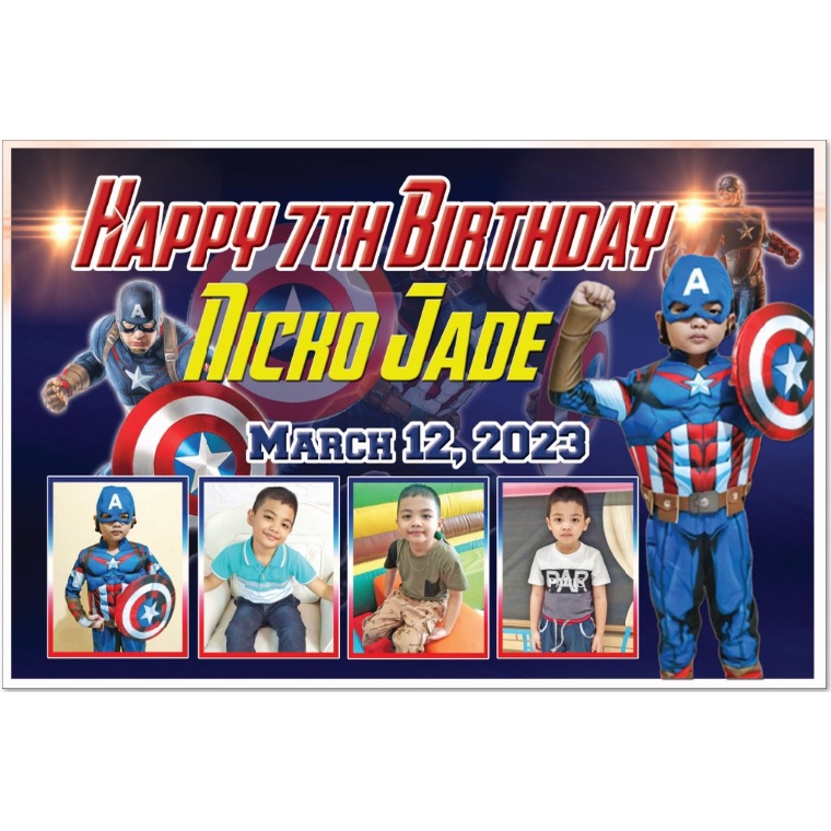 BATMAN AVENGRS SAFARI COCOMELON-THEME SPIDERMAN FreeLayout Tarpaulin ...