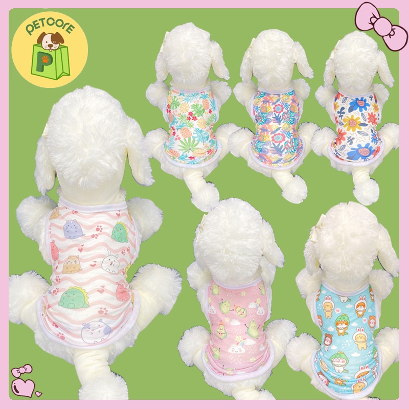 Pet clothes dog cat vest Cartoon Pet Clothing Summer Shirt Casual Vests ...