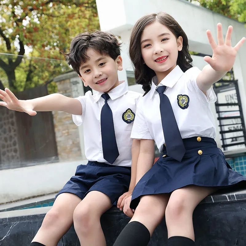 Kindergarten graduation photo clothes British college style suit summer ...