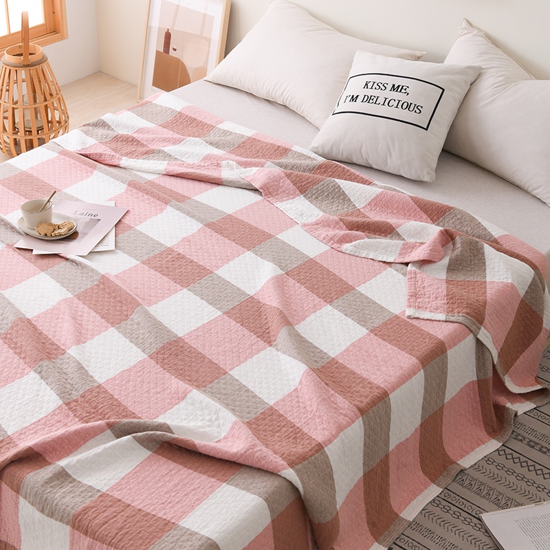 100% Cotton Gauzed Bedding Quilt Multicolor King Queen Size Bedspreads ...