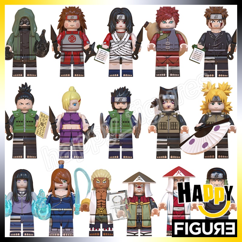 Naruto Building Blocks Minifigures Gaara Inuzuka Kiba Raikage Temari ...