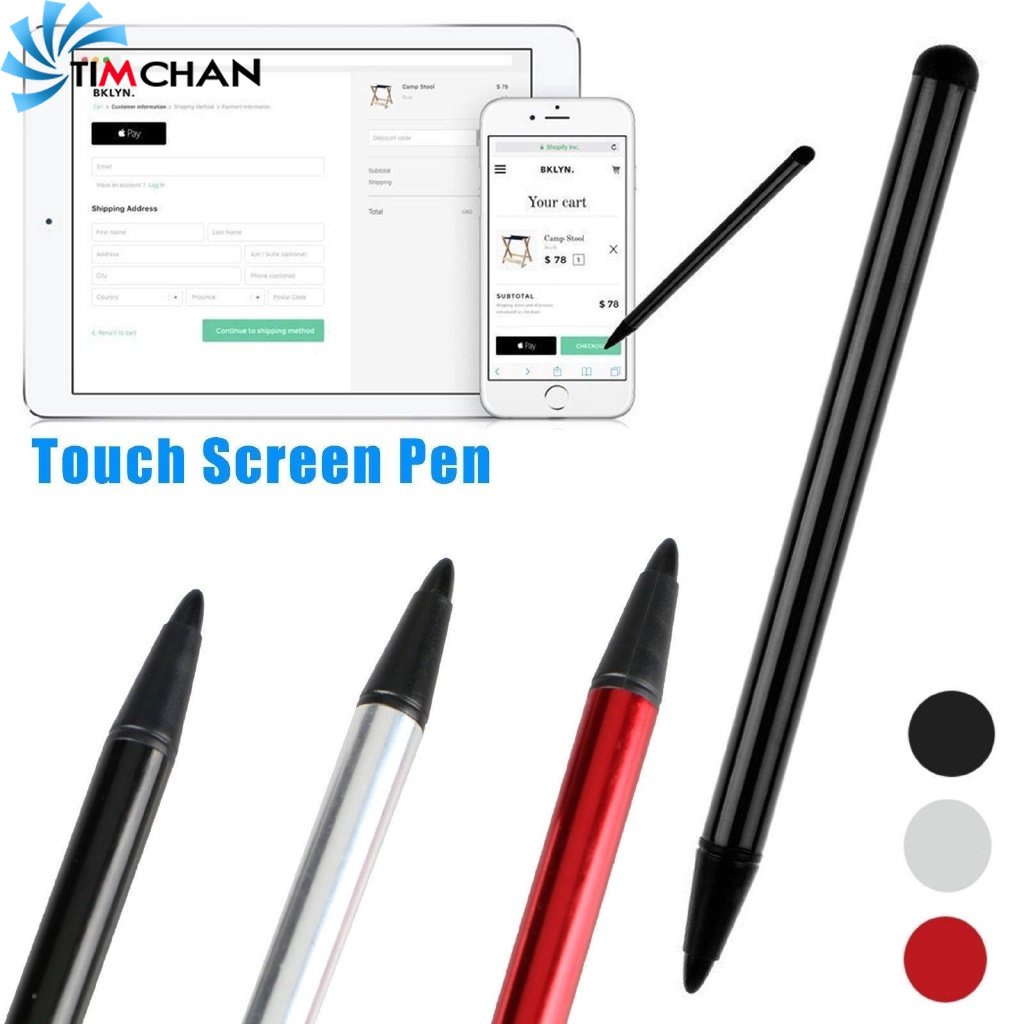 For iPad Mobile Phone Universal Double-ended Stylus Touchscreen Drawing ...