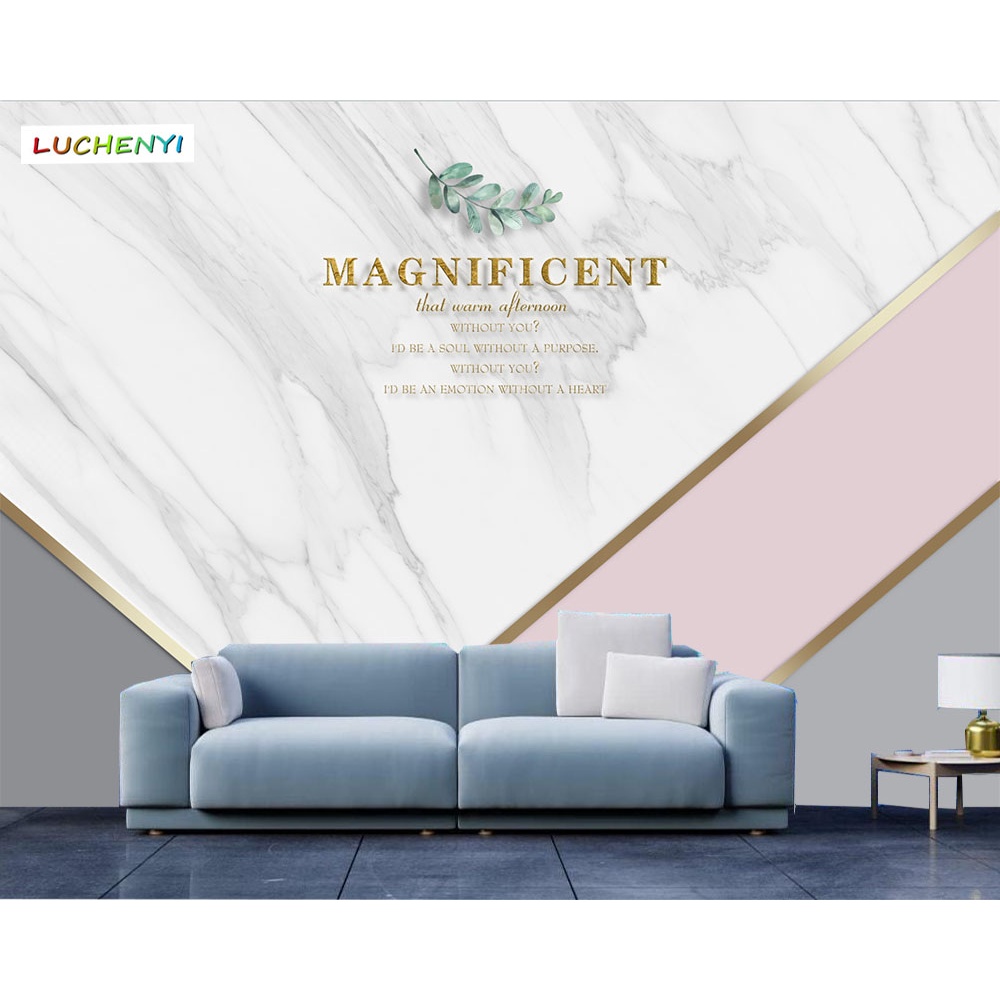 Custom Modern style Geometric marble Nordic Industry wallpaper mural ...