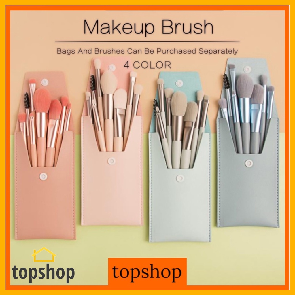 TOPSHOP 8pcs Mini Makeup Brushes Set for Matte Portable Soft Makeup ...