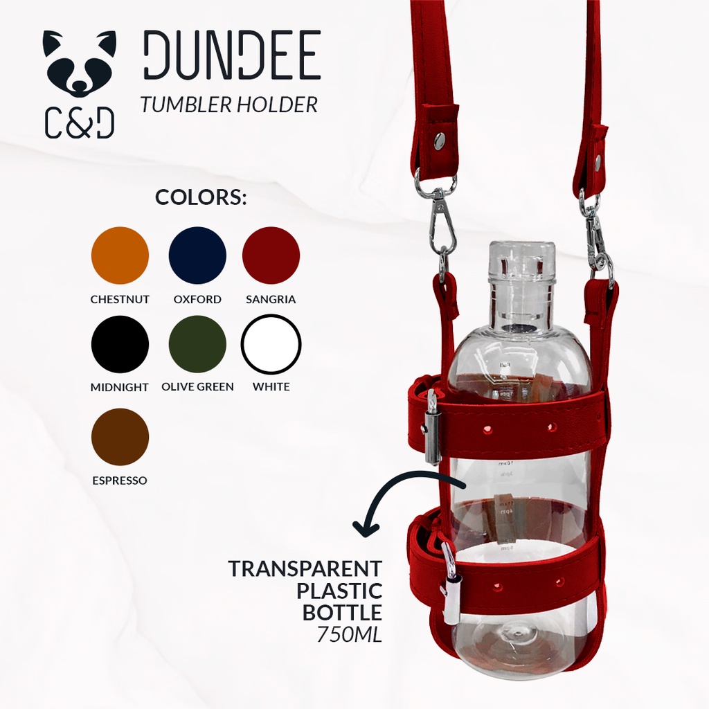 Concepts & Designs. Dundee Adjustable Water Bottle Leather Tumbler ...