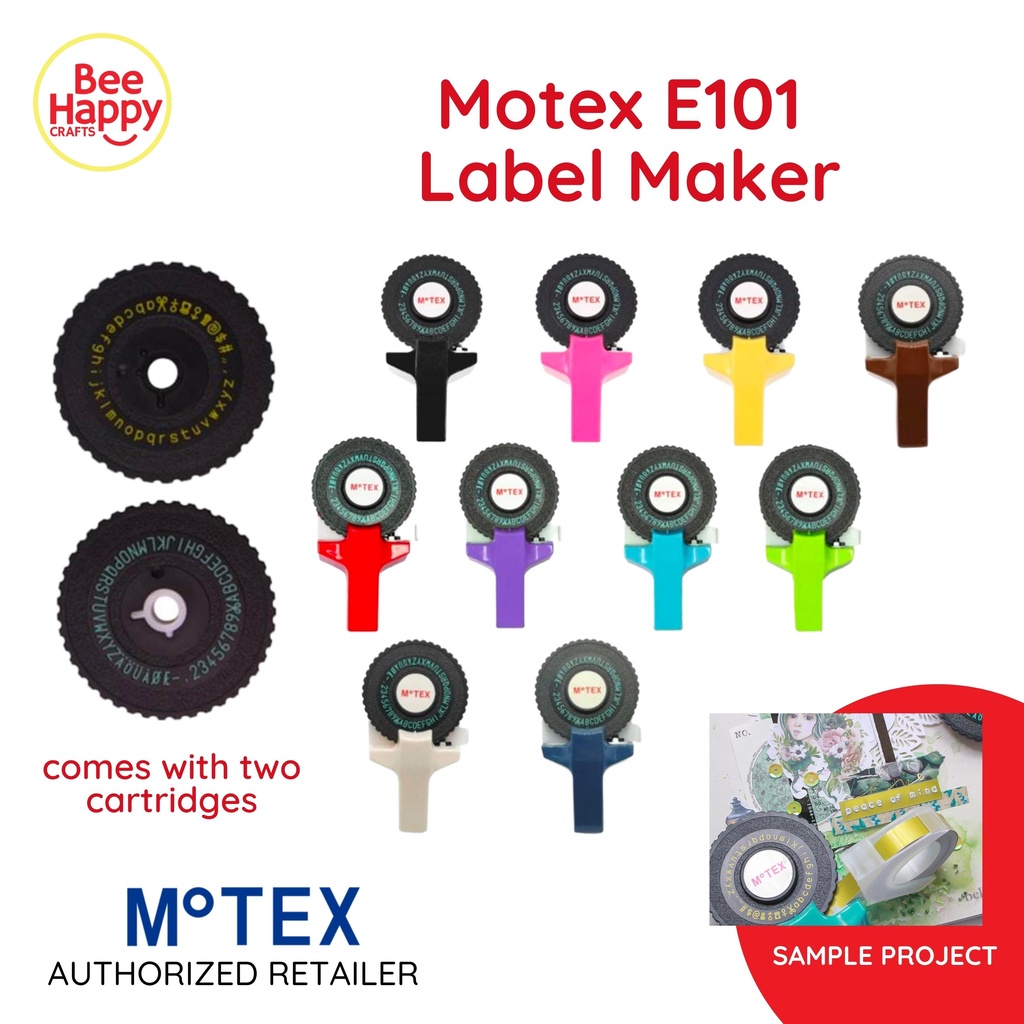 Motex E101 Label Maker with 2 Wheels / Tape Writer White | Shopee ...