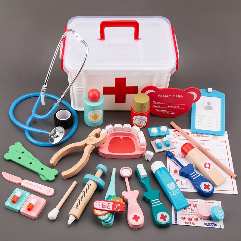 Doctor children play house toy medicine box small doctor play house ...