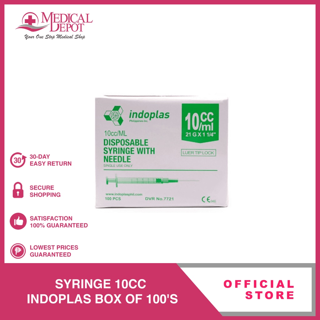 Syringe 10CC Indoplas Box of 100'S | Shopee Philippines