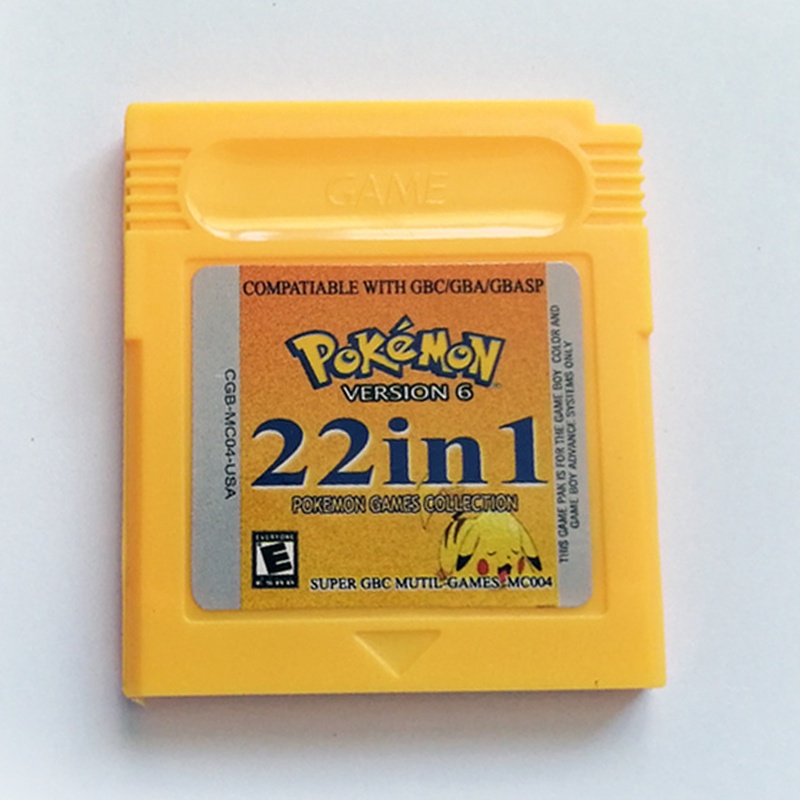 Pokemon NDSL GB GBC GBM GBA Memory Card Pokemon Game Collection 22 In 1 ...