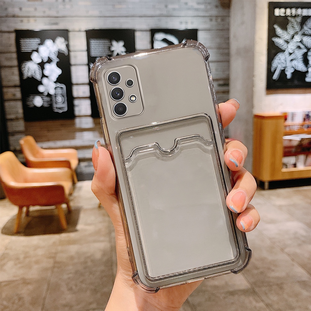 Casing for Samsung Galaxy A04s A04 A04e A14 A34 A54 4G 5G Clear Card Pocket Soft Silicone ...