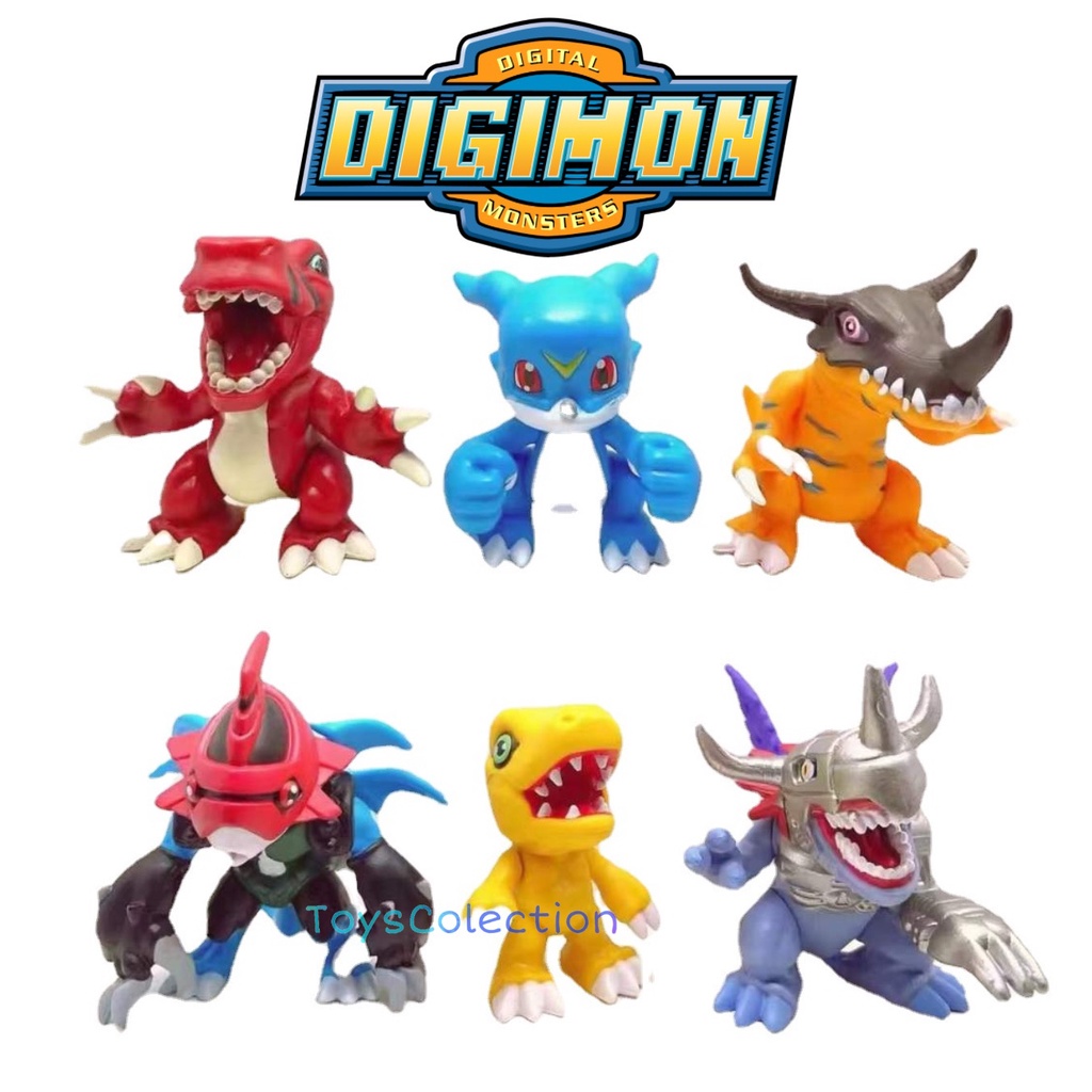 Action FIGURE DIGIMON ADVENTURE SET 6pcs DIGITAL MONSTER TOPPER CAKE ...