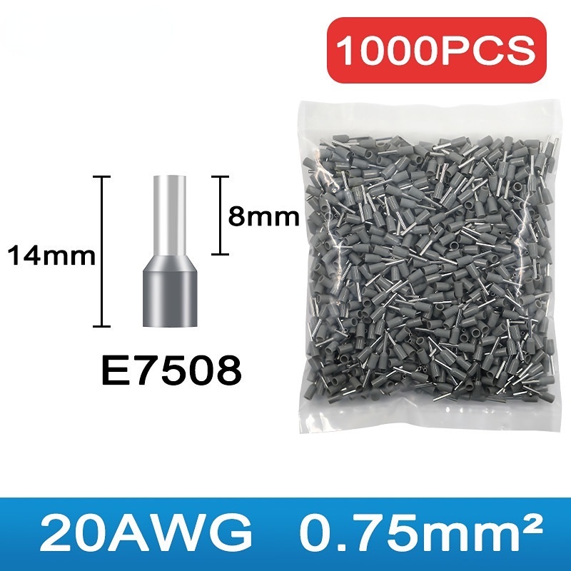 1000pcs/Pack Electrical Tools E0508 E7508 E1008 E1508 E4009 E6012 PVC ...