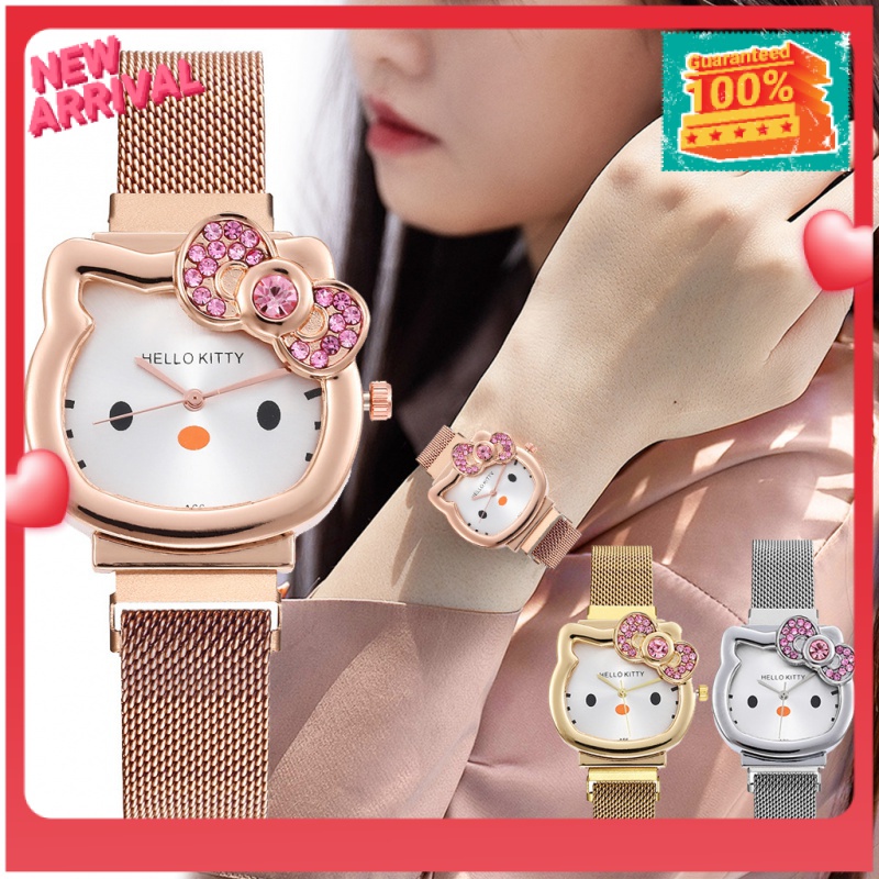 Cute Cartoon Watch Women's Magnet Strap Clock Boys and Girls Student's ...