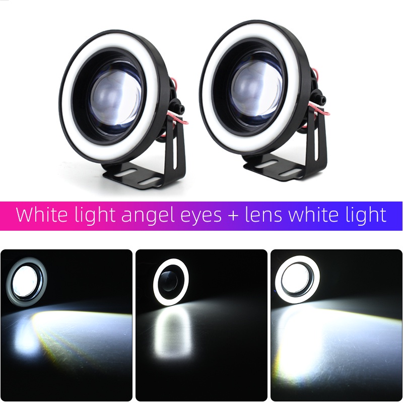 2PCS Car COB LED Angel Eyes Fog Light Ring Lens Projector Halo Ring Fog Lamp | Shopee Philippines