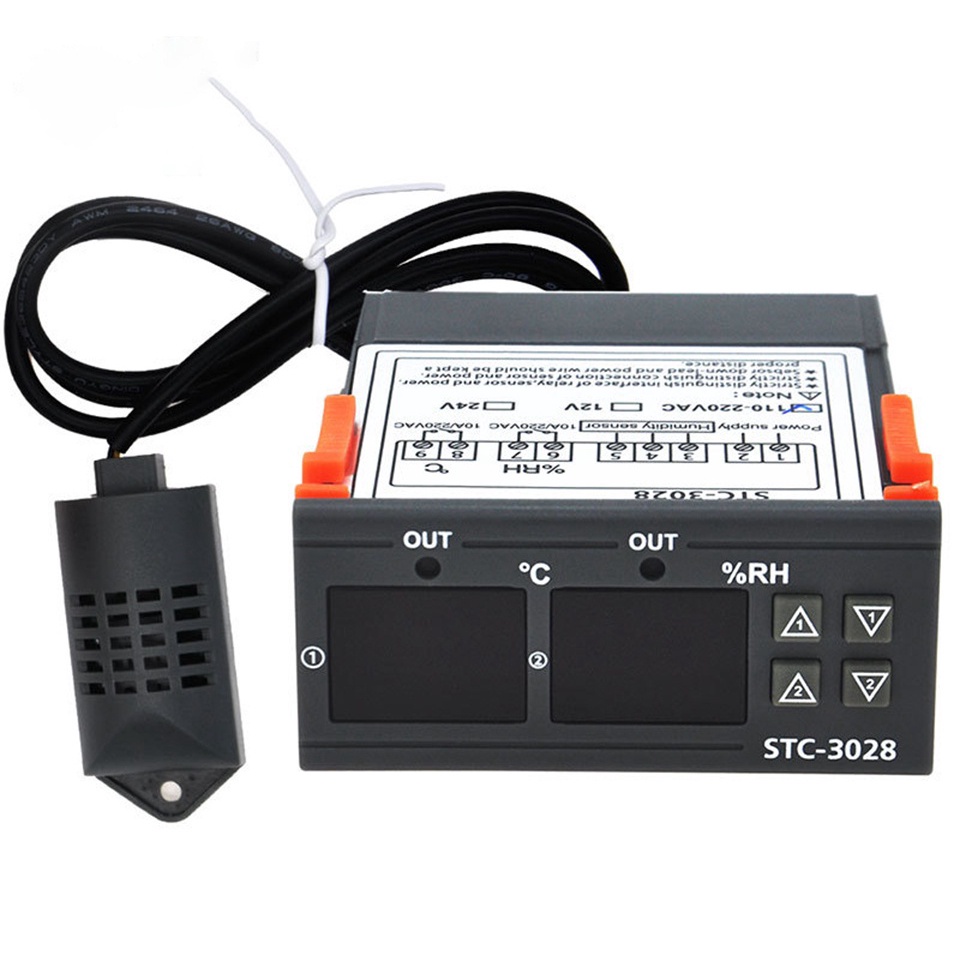 Smart Digital Temperature Humidity Controller Dual Digital Display ...