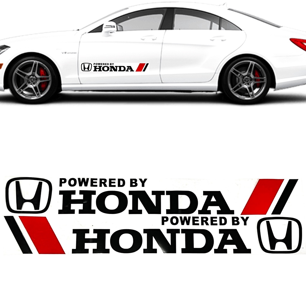 HONDA 2pcs Car logo Universal Styling Door Side Sticker Long Letters ...