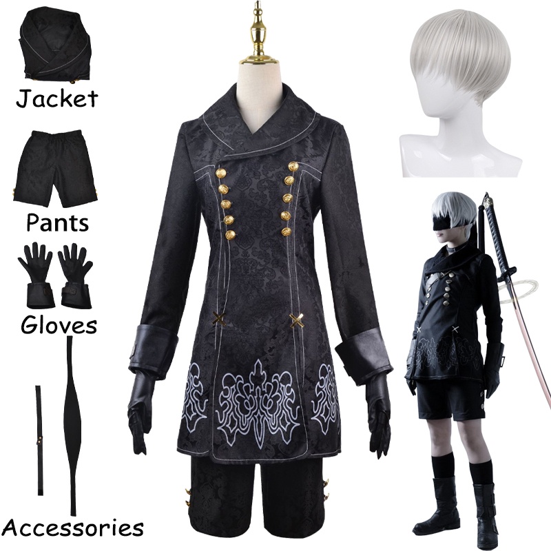 Nier Automata YoRHa No.9 Type S Cosplay Costumes 9S Uniforms Jacket ...