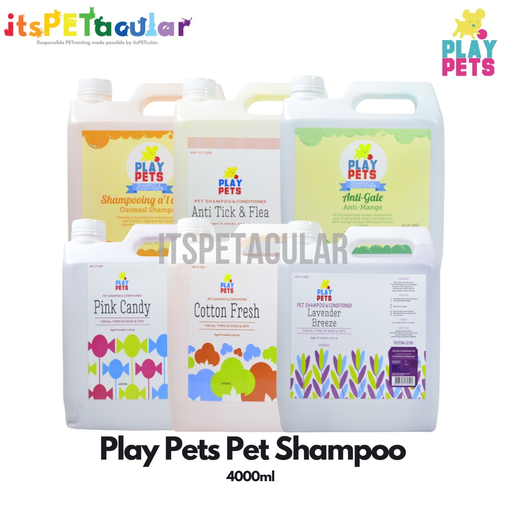 Play Pets Pet Shampoo 4000ml (For Dogs and Cats) | Shopee Philippines