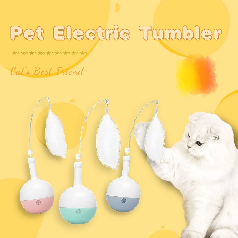 Automatic Pet Cat Tumbler Toy Ball For Cat Kitten Interactive Toy ...