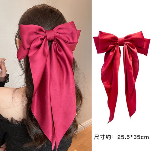 Long Bow Hair Clip Big Ribbon Hair Pin Elegant Fashion Hair Accessory ...