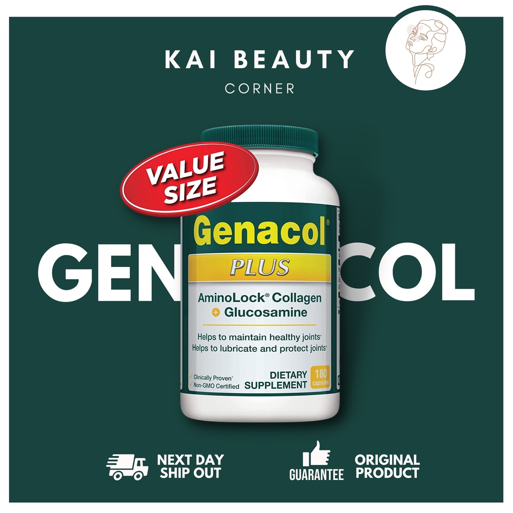 Genacol Plus (180 CAPSULE) 2in1 AminoLock Collagen with Glucosamine by ...