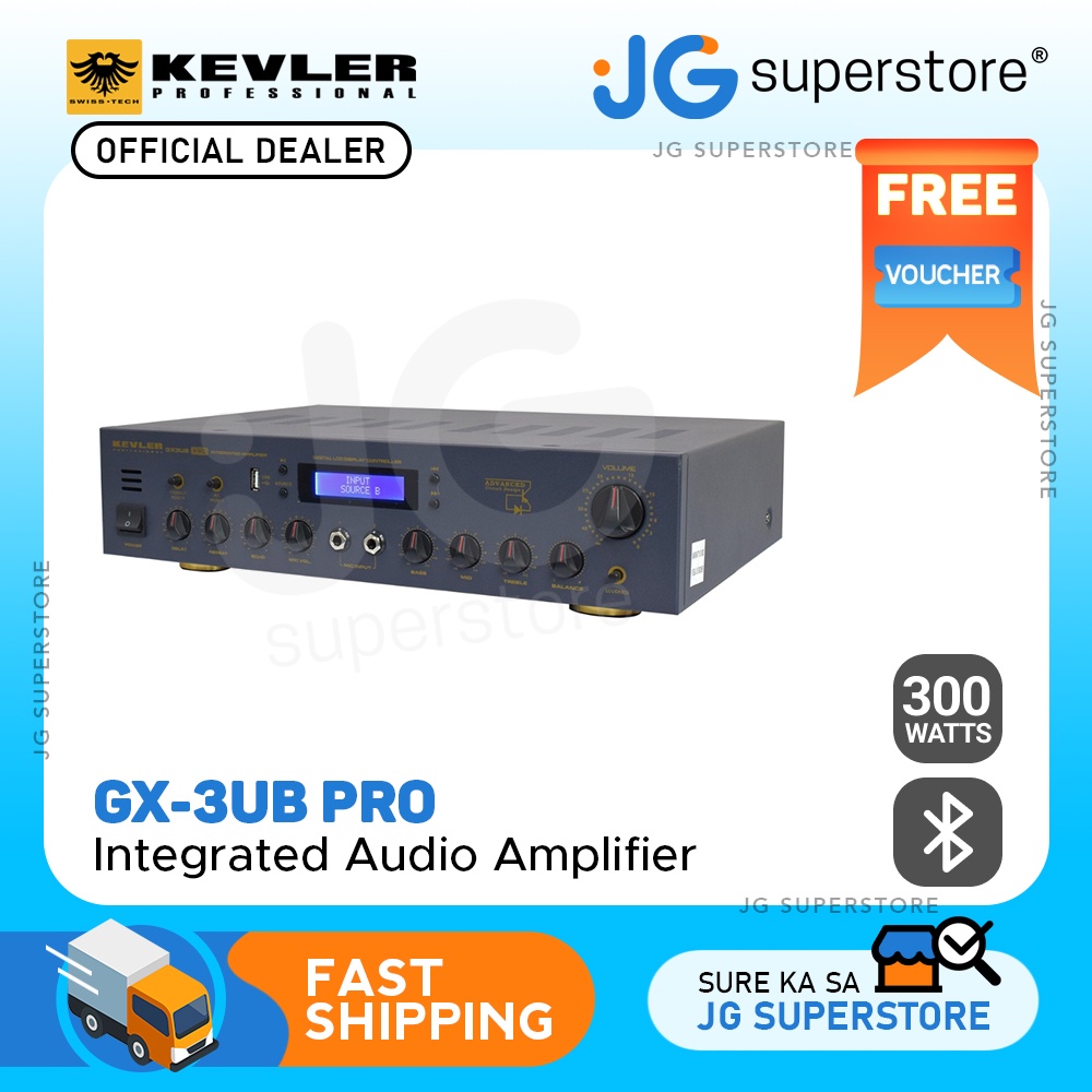 KEVLER GX-3UB PRO 300W X2 Integrated Audio Amplifier with USB ...