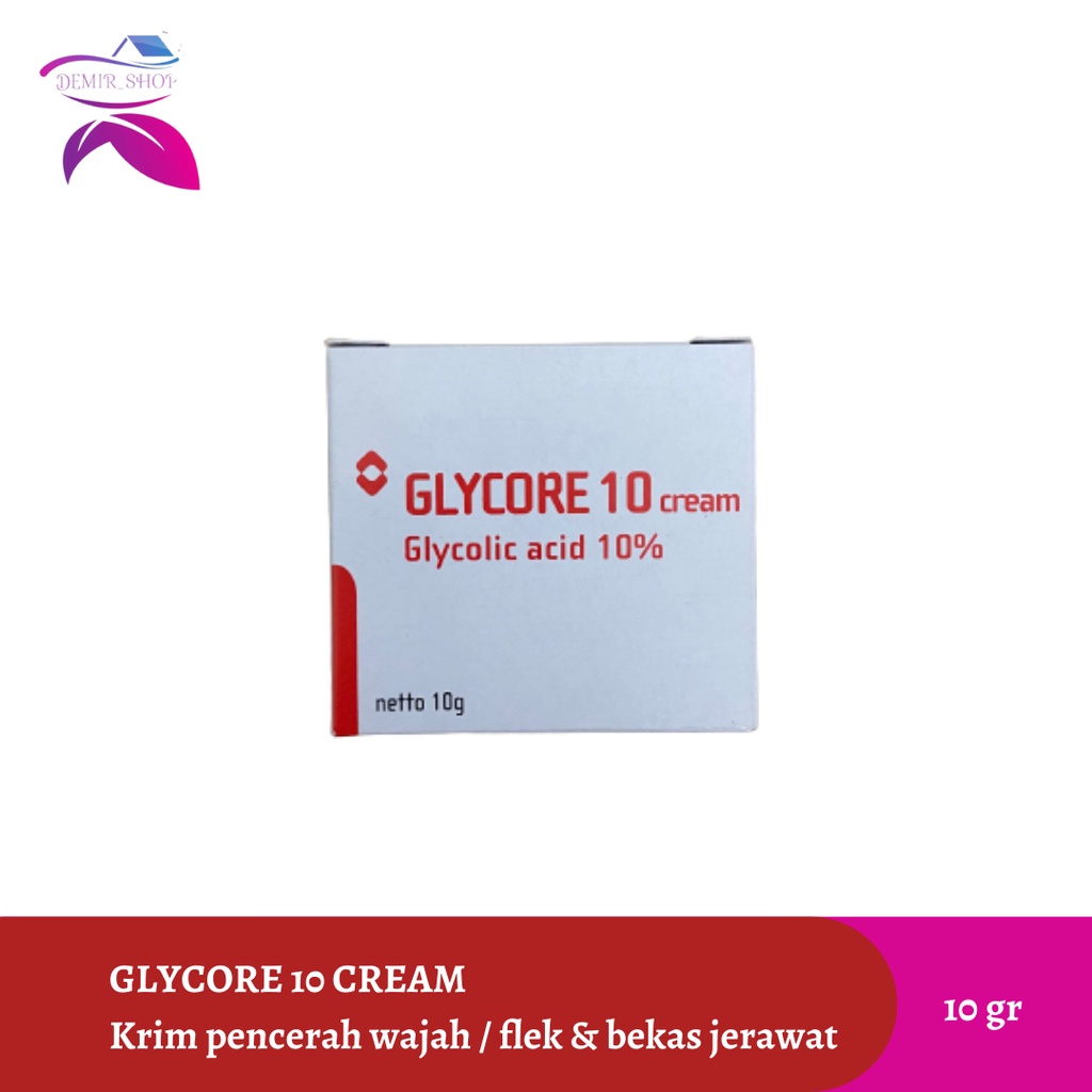 HITAM Glycore 10 Cream 10 gr / Glycolic Acid 10% / Facial Brightening ...