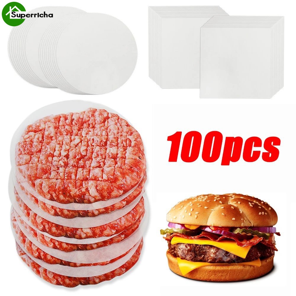 100Pcs Round Square Oil Blotting Paper Non-Stick Baking Paper Oil ...